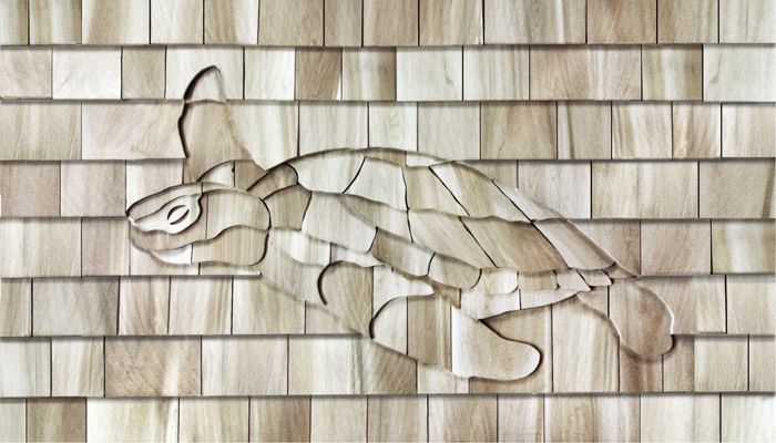 Decorative Sea Turtle Shingle Art Design – Mosaic Shingle Company